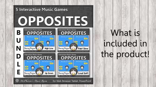 Winter Music Opposites & Comparatives Interactive Music Games {Dancing ...
