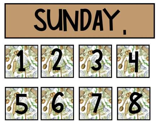 Farmhouse Classroom Flip Calendar with Two Fonts and Editable Version