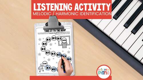 Basketball HEARING Music Intervals Activity NO PREP Take it to the Hoop