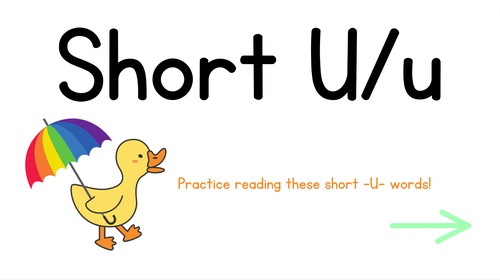 Short -U- “Flashcards”! {Phonics Video & Kahoot! QR Code!} | TPT