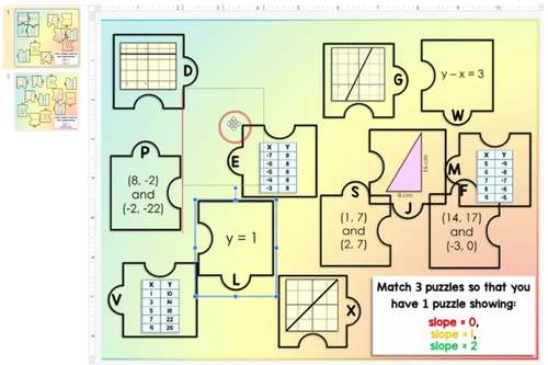 Finding Slope Puzzle Activity - print and digital | TPT