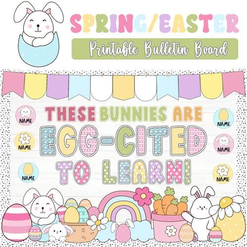 Easter Bulletin Board Kit | Peep Craft Activity | April Spring Door Decor