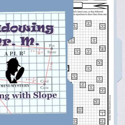 Graph a Line Given Point and Slope by Counting Rise over Run Mystery ...