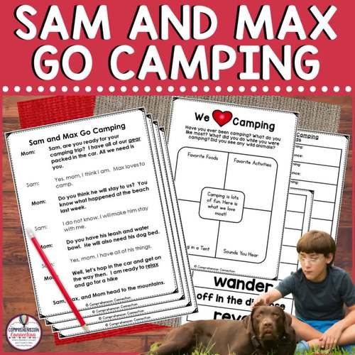 Camping Themed Partner Play for Primary, Camping Themed Fluency Activity