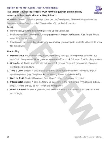 Present Perfect & Past Simple Grammar Game | Have You Ever? Truth or Bluff