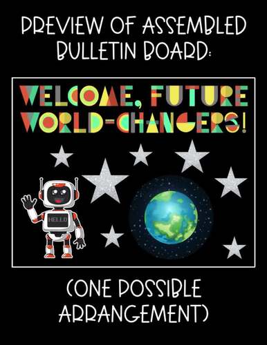 Back to School Bulletin Board Bundle: "Welcome, Future World-Changers"