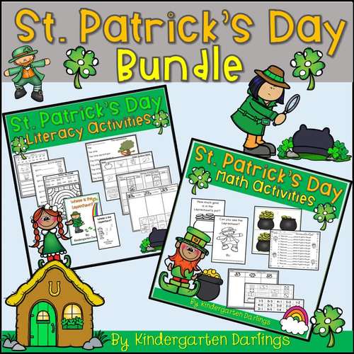 St. Patrick's Day Math and Literacy Bundle by Kindergarten Darlings