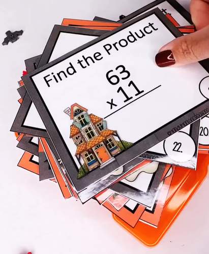 Halloween Math - Multiplication Task Cards by Handy Hanlon Creations