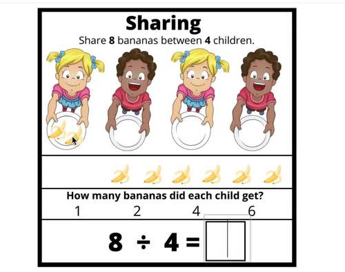 Equal Sharing Division For Beginners Boom Cards Digital Resource