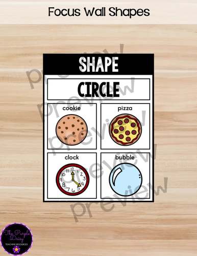 Focus Wall Shapes for Preschool Pre-K and Kindergarten | TpT
