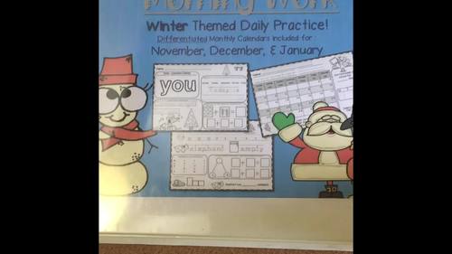 Morning Work: Winter Theme (November, December & January) by Charming ...