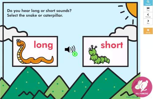 Music Boom Cards - Long and Short Sounds for Primary Music by SillyOMusic