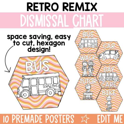 Retro Dismissal Clip Chart / How We Go Home Clip Chart / Groovy Retro Remix