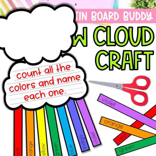 Rainbow Cloud Craft | Bulletin Board Buddies by The Kinderhearted Classroom