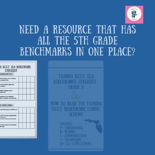 Florida B.E.S.T. ELA Standards and benchmarks Checklist and planning ...