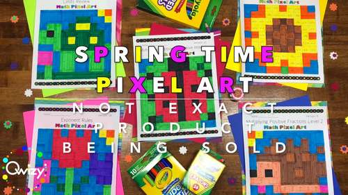 Spring Algebra BUNDLE: Math Pixel Art Activities - Distance Learning ...