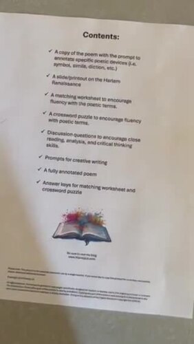 Complete High School ELA Lesson on Hughes' "Mother to Son" by MainelyLit