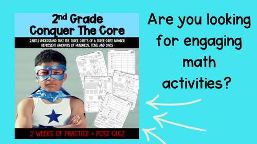 Second Grade 2.NBT.1 Place Value No Prep Worksheets by Fiddleheads