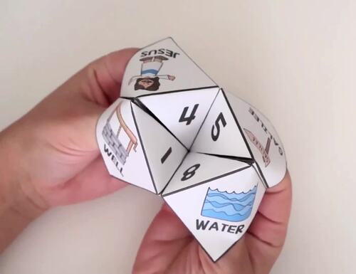 Samaritan Woman at the Well Bible Cootie Catcher Craft for Sunday School