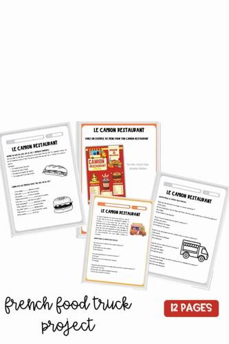 La Nourriture Un Camion Restaurant French Food by French Teacher Box