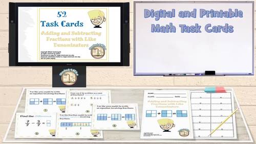 Adding and Subtracting Fractions (4.NF.3.a): Task Cards by Math ...