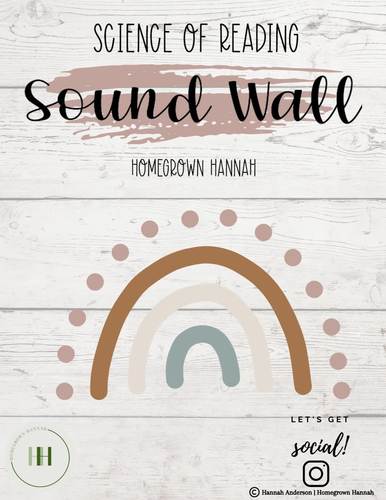 Sound Wall | Science of Reading | Boho Rainbow Theme by Homegrown Hannah