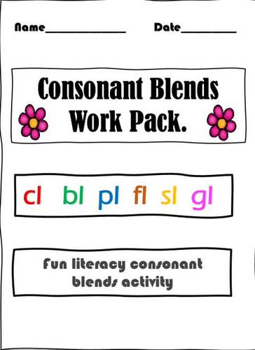 Beginnning Consonant Blends CL, SL, BL, FL, PL and GL by Diverse Tutors