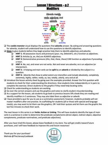 Modifiers: Adjectives & Adverbs Lesson 7: Graphic Grammar Series 1