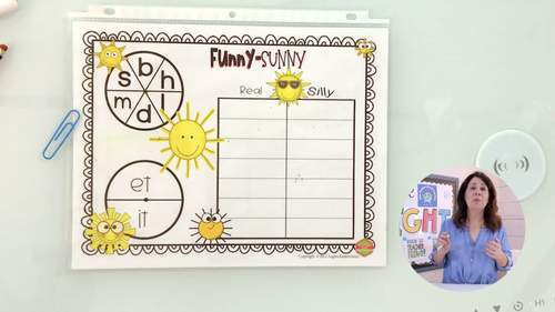 Funny-Sunny (An Independent Phonics Game)- Editable by Making The ...