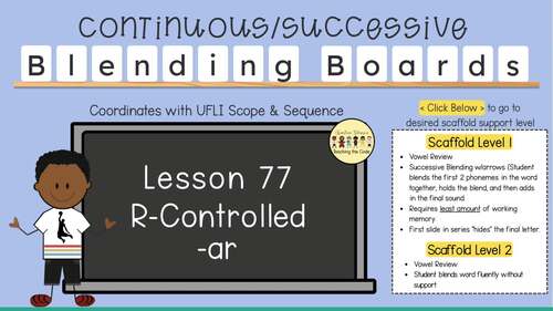 FREE Phonics #77 ar SUCCESSIVE/CONTINUOUS BLENDING Fluency Intervention RTI