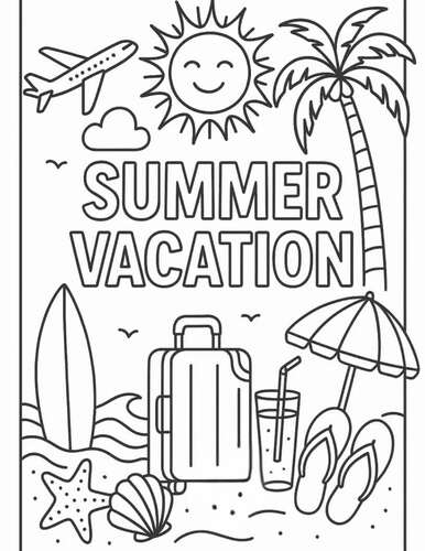 Celebrate the Season! End of Year + Summer Vacation Coloring Pages for ...