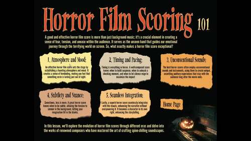 Composers of Horror Film Music: Music Analysis Activity {BUNDLE PDF/Slides}