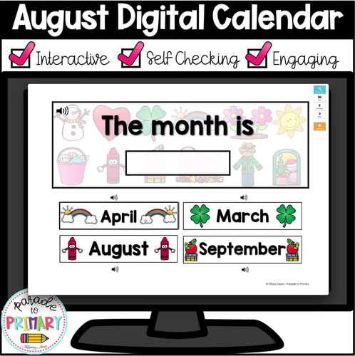 DIGITAL CALENDAR - Interactive YEAR LONG BUNDLE - Distance Learning ...