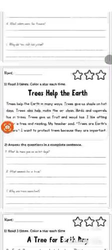 Earth Day Reading Comprehension Passages and Questions Nonfiction ...