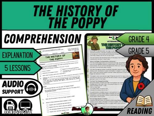 The History of the Poppy | Memorial Day | Reading Comprehension | Grade 4/5