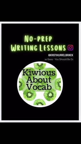 WRITING Unit Bundle : prompts, vocab, rubrics, with 3 PPT Lessons