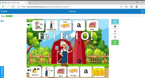 Old McDonald Had A Farm- Interactive Song Boom Cards by Petite Speech Geek