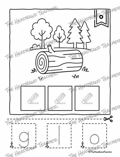CVC Word Practice: Short O - Cut and Paste by The Headband Teacher