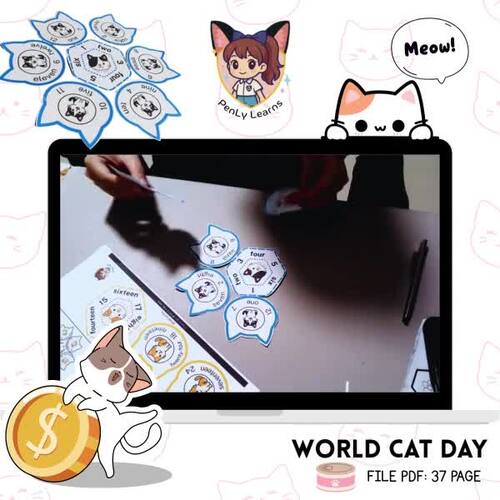 Purr-fectly Pawsome Math Activities: Cat Theme Worksheets (Numbers 1-20)