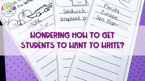 Writing Center List Writing | Writer's Workshop Writing Lists for K-2nd ...