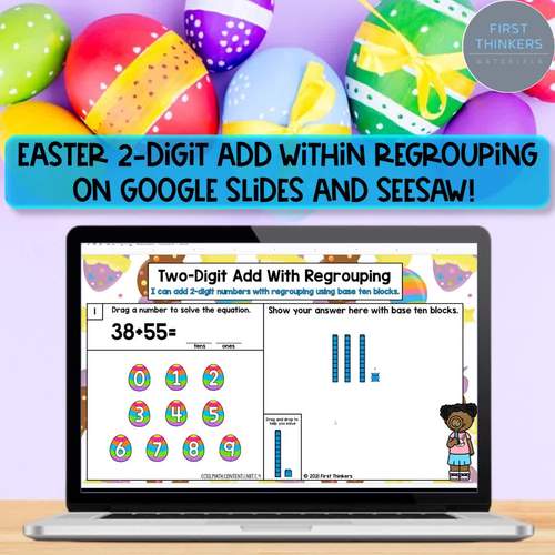 2 Digit Addition With Regrouping Digital Easter Math Games Google ...