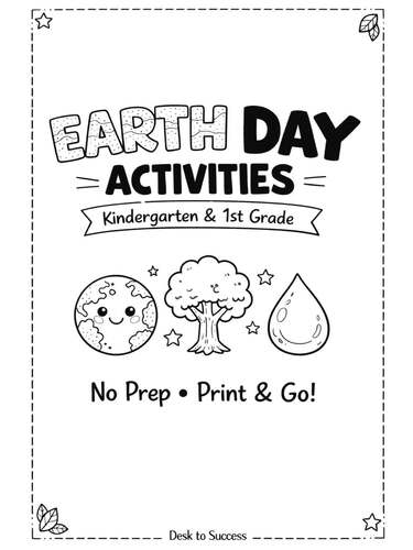 Earth Day Activities | Kindergarten & 1st Grade | Print & Go Worksheets