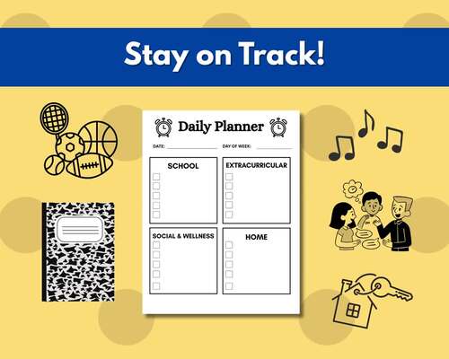 Simple Student Daily Planner by Instant Ed | TPT