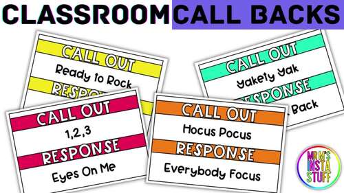 Attention Grabbers Attention Getters Call & Response Classroom Management