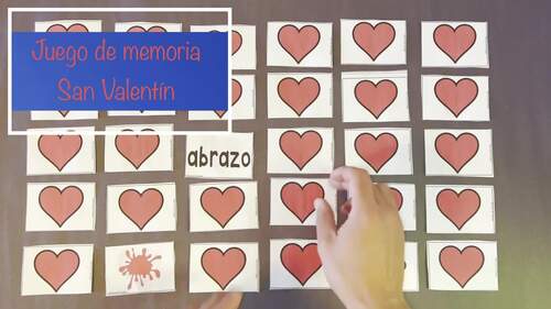 San Valentín: Juego de memoria y vocabulario | Valentines memory game ...