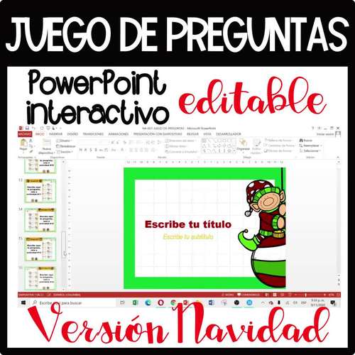 JUEGO DE PREGUNTAS INTERACTIVO NAVIDAD. PowerPoint editable. | TPT