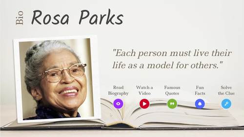 Rosa Parks Biography Interactive Activity - Learning About Black History