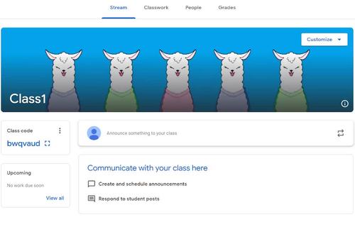 Animated Google Classroom Headers (Winter Llamas) Banners - Distance ...