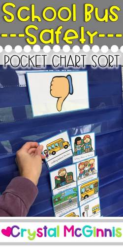 School Bus Safety Rules Pocket Chart Sort | Beginning of the Year Back ...