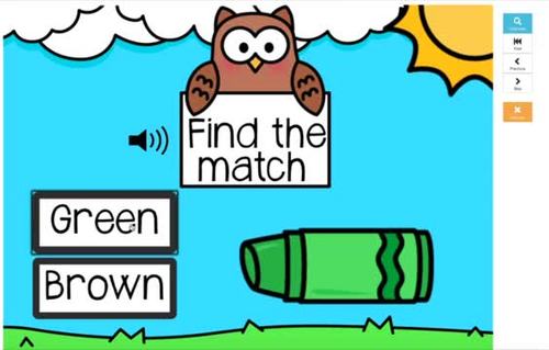 Color Word Identification Boom Cards™ Distance Learning! Digital Task Cards